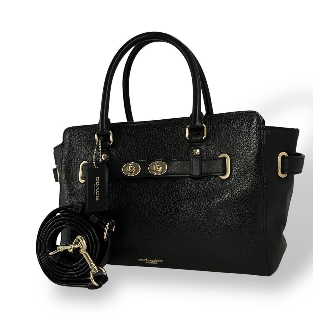 Coach Swagger Carryall 2Way Shoulder Bag Turnlock Bla… - Gem