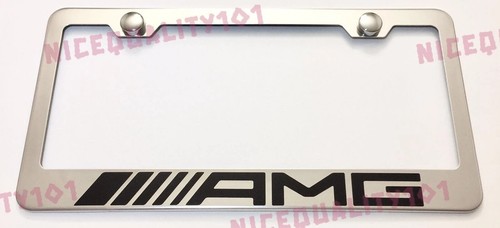 Mercedes Benz AMG Stainless Steel Chrome License Plate Frame Holder ...