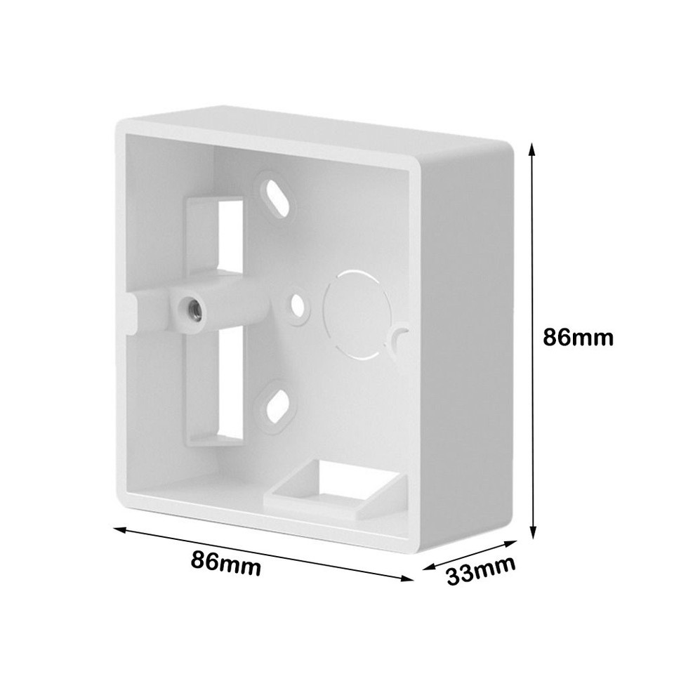 PVC Switch Socket Box White Junction Outfit Box New External Mounting ...