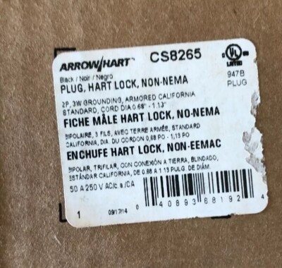 Arrow Hart CS8265 California Style Plug | eBay