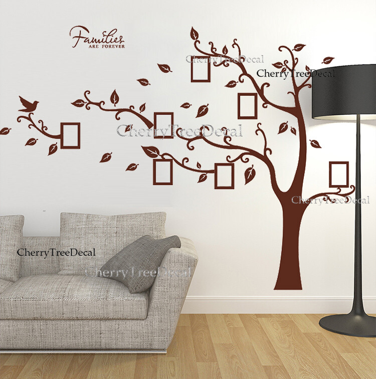 Large Wall Tree Decal High Resolution Photographs 57 X 35 Cm Removable