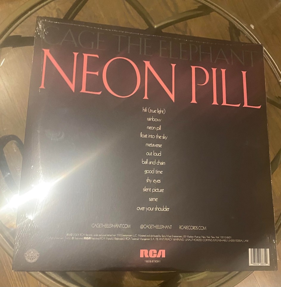 CAGE THE ELEPHANT Neon Pill LP, VIP Tour Edition, Gold Vinyl, SEALED ...