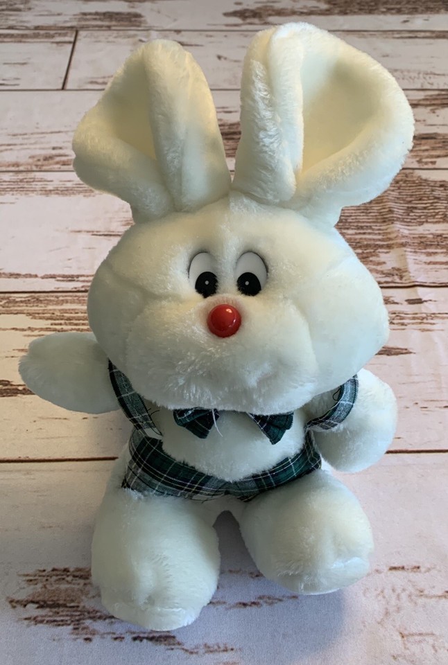 Vintage Sugar Loaf Plush Stuffed Animal 88’ Bunny Rabbit Green Plaid ...