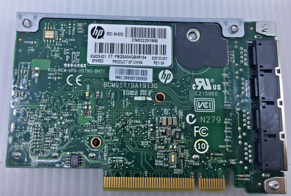 HP Ethernet 1Gb 4-Port 331FLR Adapter 629133-002 629133-001 634025-001 ...