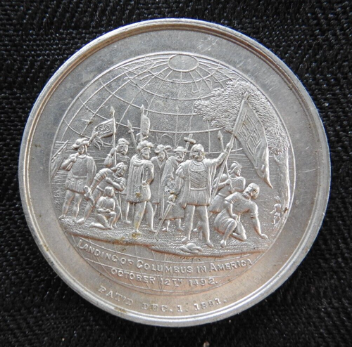 1893 World's Fair Globe COLUMBUS LANDING So Called Dollar RARE Token ...