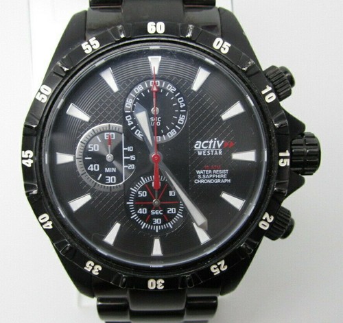 Men's Activ Westar 10ATM Water Resistant Analog 49mm Chronograph Watch ...