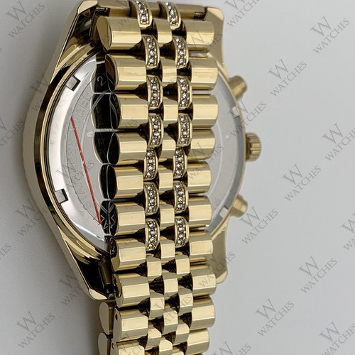Michael Kors MK8579 Lexington Pavé Crystal Gold Bracelet Chronograph ...