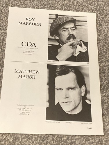 Roy Marsden - original 1987 acting agency Z-card. | eBay