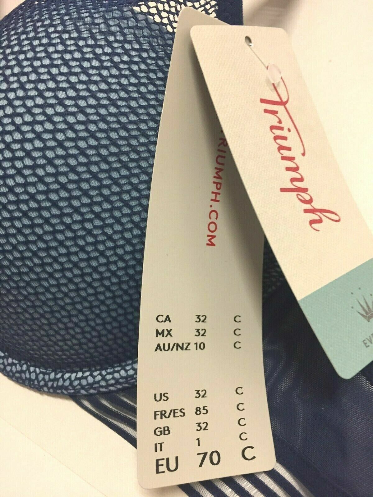 Triumph blue bra size 32C Infinite Sensation soutien-gorge bleu taille ...