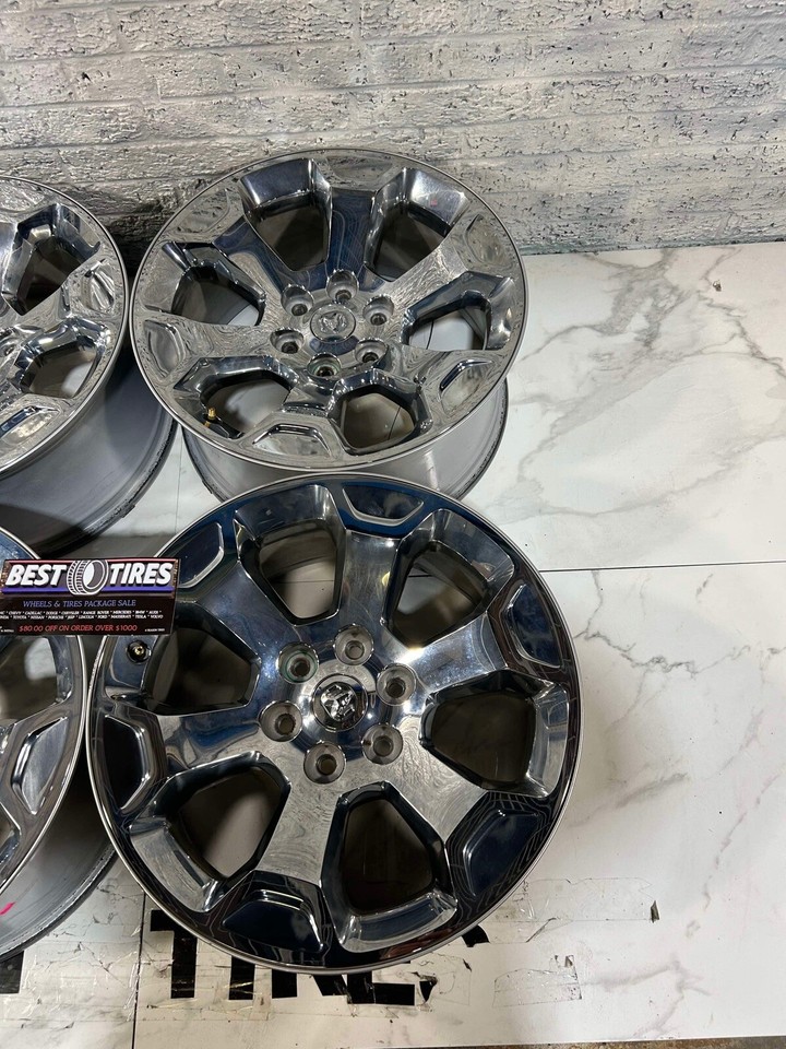 2022 DODGE RAM 1500 CHROME CLAD Alloy Wheels & RIMS 20" FACTORY OEM ...