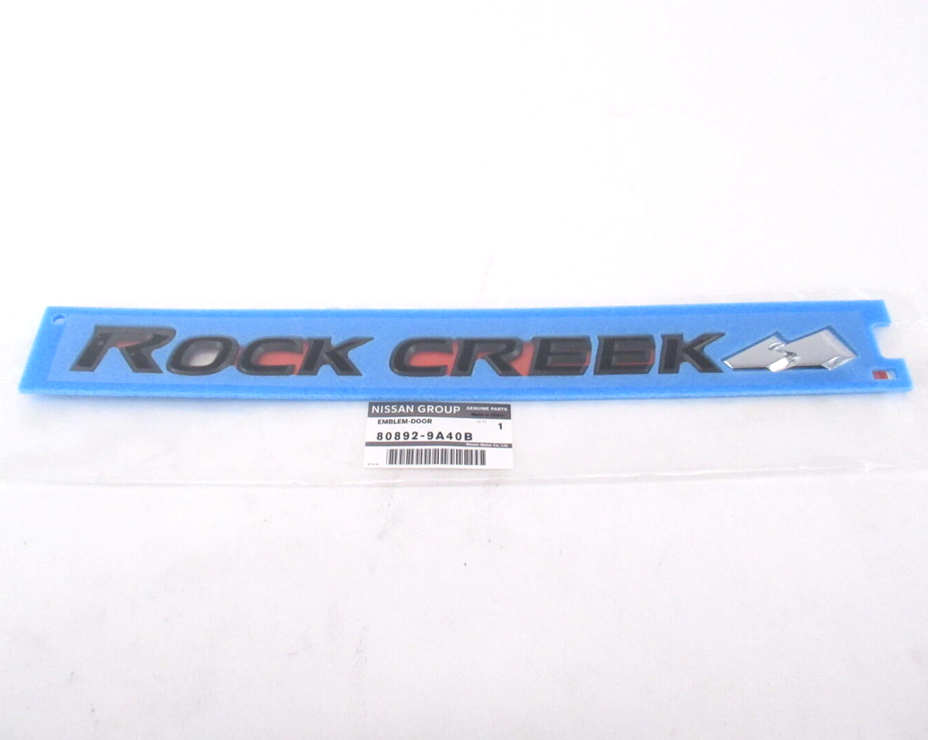 Genuine OEM Nissan 80892-9A40B "Rock Creek" Front Emblem 2018-2020 ...