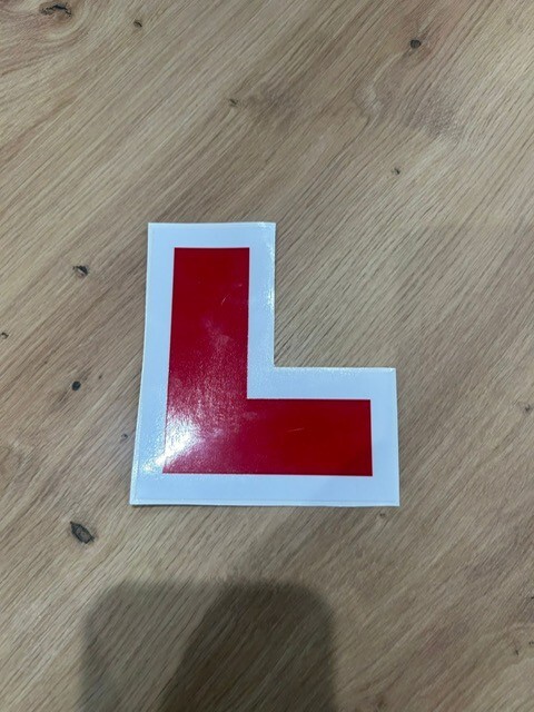 2x 22% SMALLER Self Adhesive L Plate Vinyl Stickers Motorbike ...