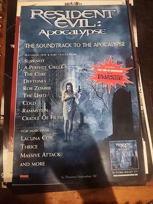 Resident Evil Apocalypse Original CD/Album Release Promo Poster 11x17 ...