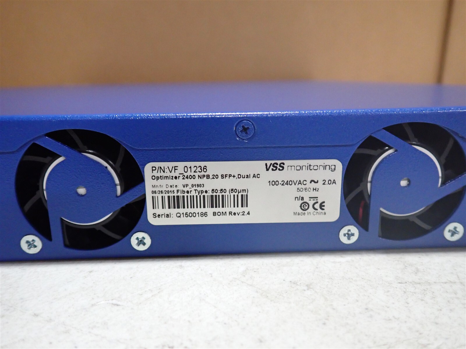 VSS Monitoring VF_01236 Optimizer 2400 NPB, 20 SFP+, Dual AC | eBay