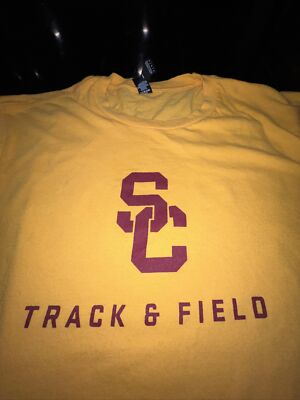 USC Trojans Track & Field ‘Meet Crew’ Shirt Women's Yellow Size Medium ...