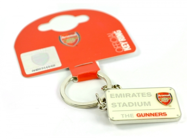 Arsenal FC Keyring Badge Bag Charm Door Key Bottle Opener Torch Leather ...
