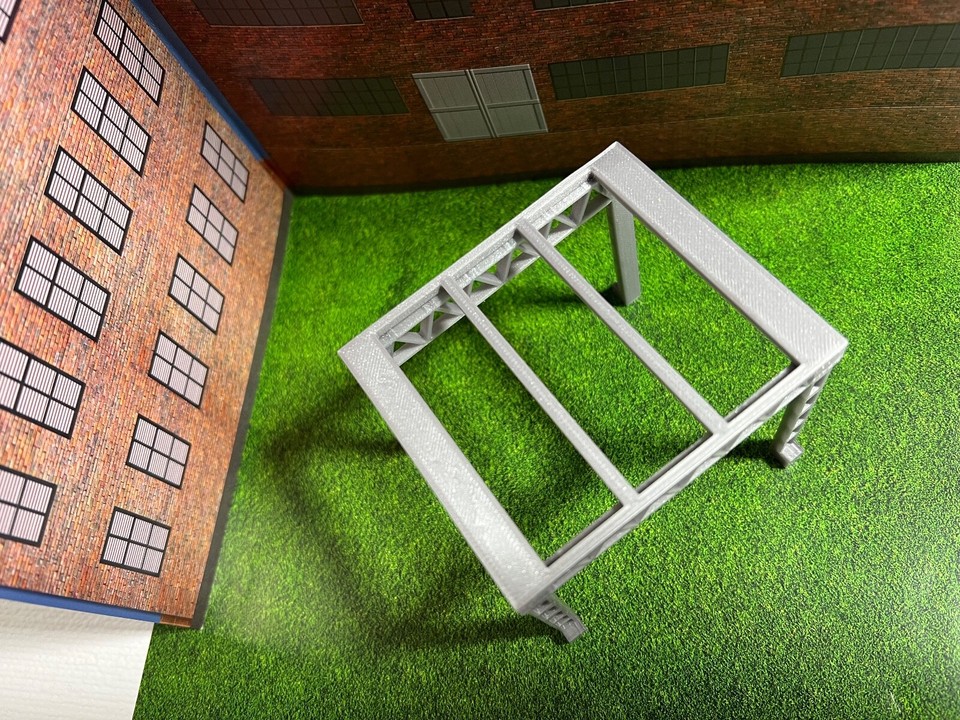HO Scale Wide Trestle Platform for Elevated Train or Subway Open Girder ...