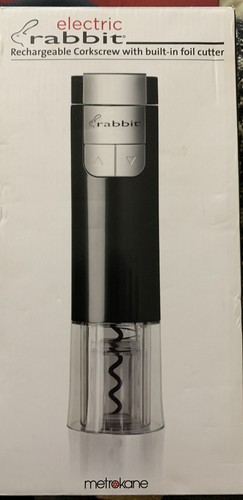 Metrokane Electric Rabbit Rechargeable Corkscrew with Built-in Foil ...