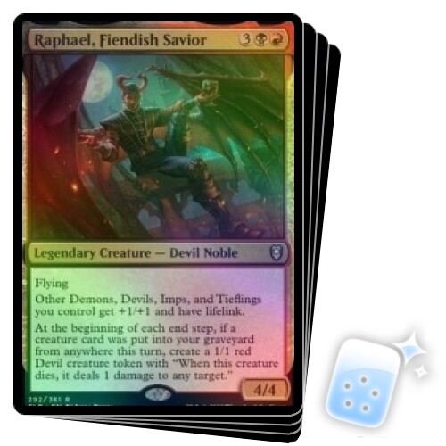 Foil Raphael, Fiendish Savior X4 MTG Commander Legends: Battle For ...