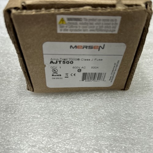 AJT500 FERRAZ SHAWMUT FUSE AMP-TRAP 2000 SERIES 600V 500 AMP CLASS J TD ...