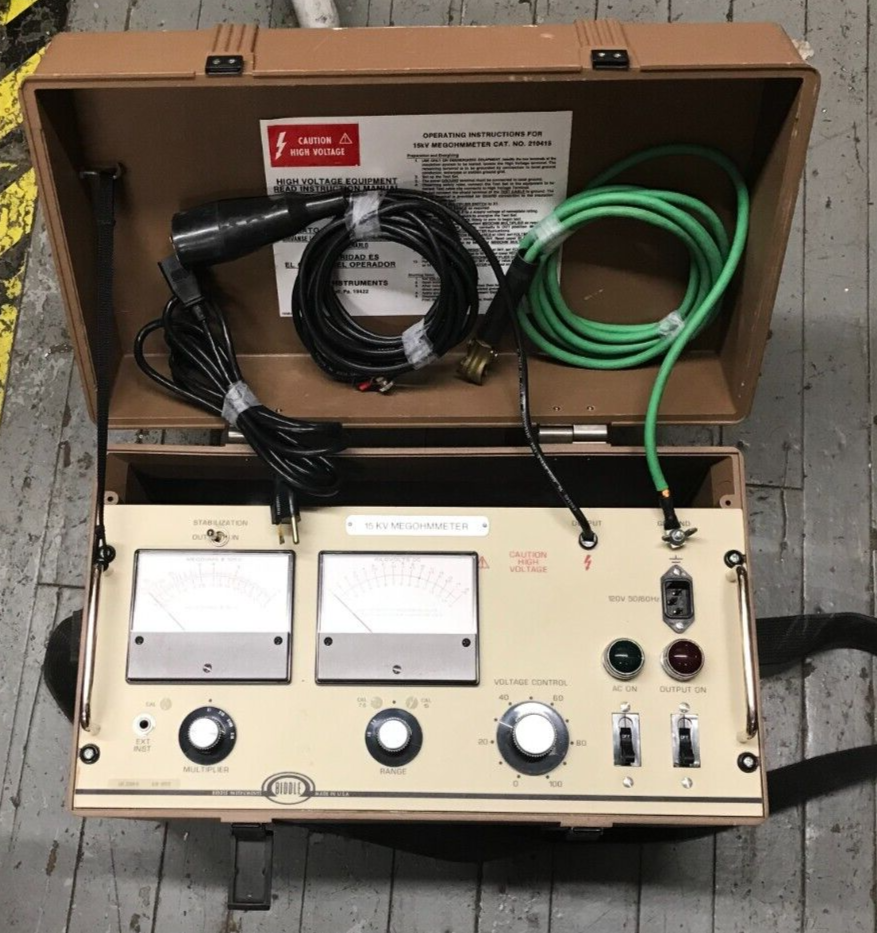 Biddle Megohmmeter 15kv 210415 Insulation Voltage Tester Meter for sale ...