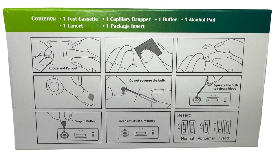 Iron Deficiency Test Kit Ferritin Self Testing Blood Anaemia Test | eBay