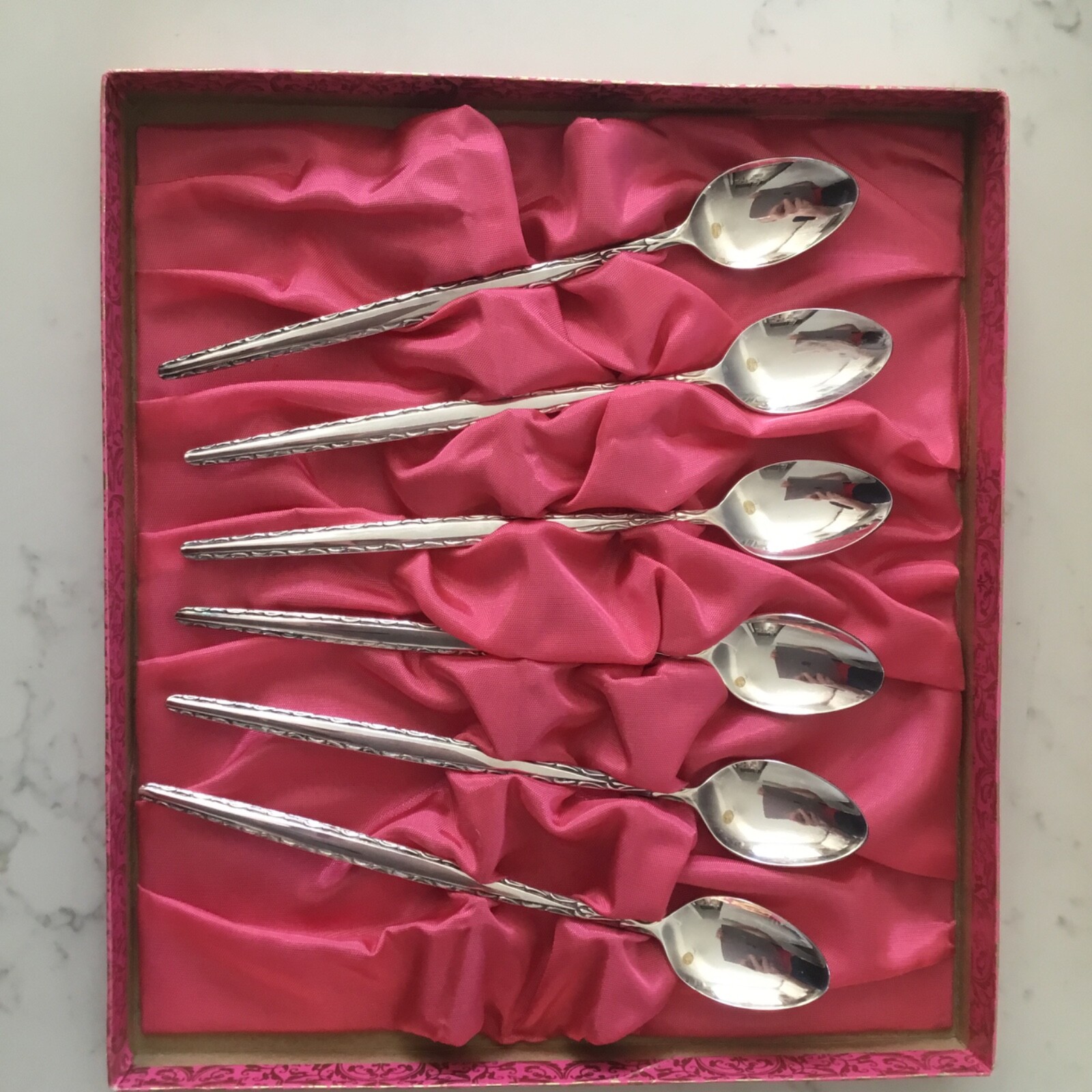 6x VINTAGE 'RODD' Camille PATTERN CUTLERY SILVER PLATE EPNS DESSERT ...