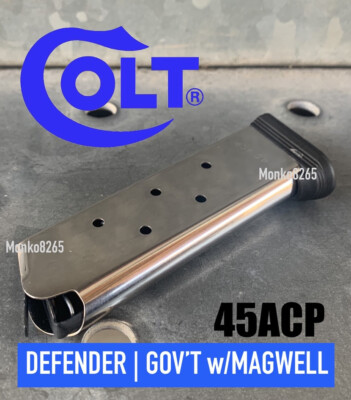 COLT MAGAZINE 45ACP 7 ROUND STAINLESS fits DEFENDER or GOVERNMENT w ...