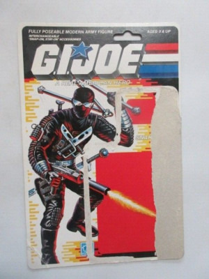 Vintage G.I.Joe Snake Eyes card only | eBay