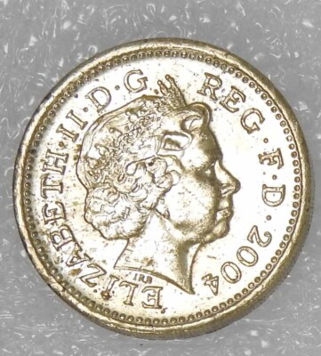 2004 United Kingdom British 1 one Pound England Coin mint gold color | eBay