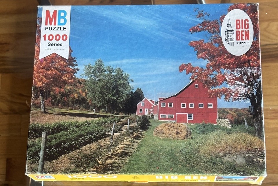 Milton Bradley Big Ben 1000pc Jigsaw Puzzle 1975 Vintage - RURAL BEAUTY ...