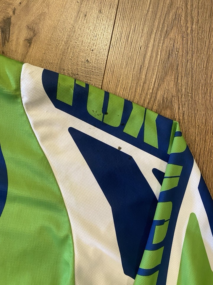 Vtg Fox Racing Motocross MX Jersey Mens Green Blue 90s Y2K Motorcycle Riding XL | eBay