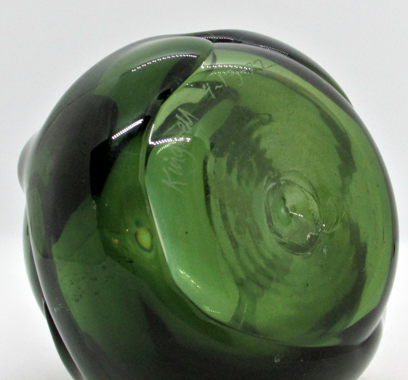 James Kingwell Clear Green Organic Glass Sculpture / Vessel | eBay