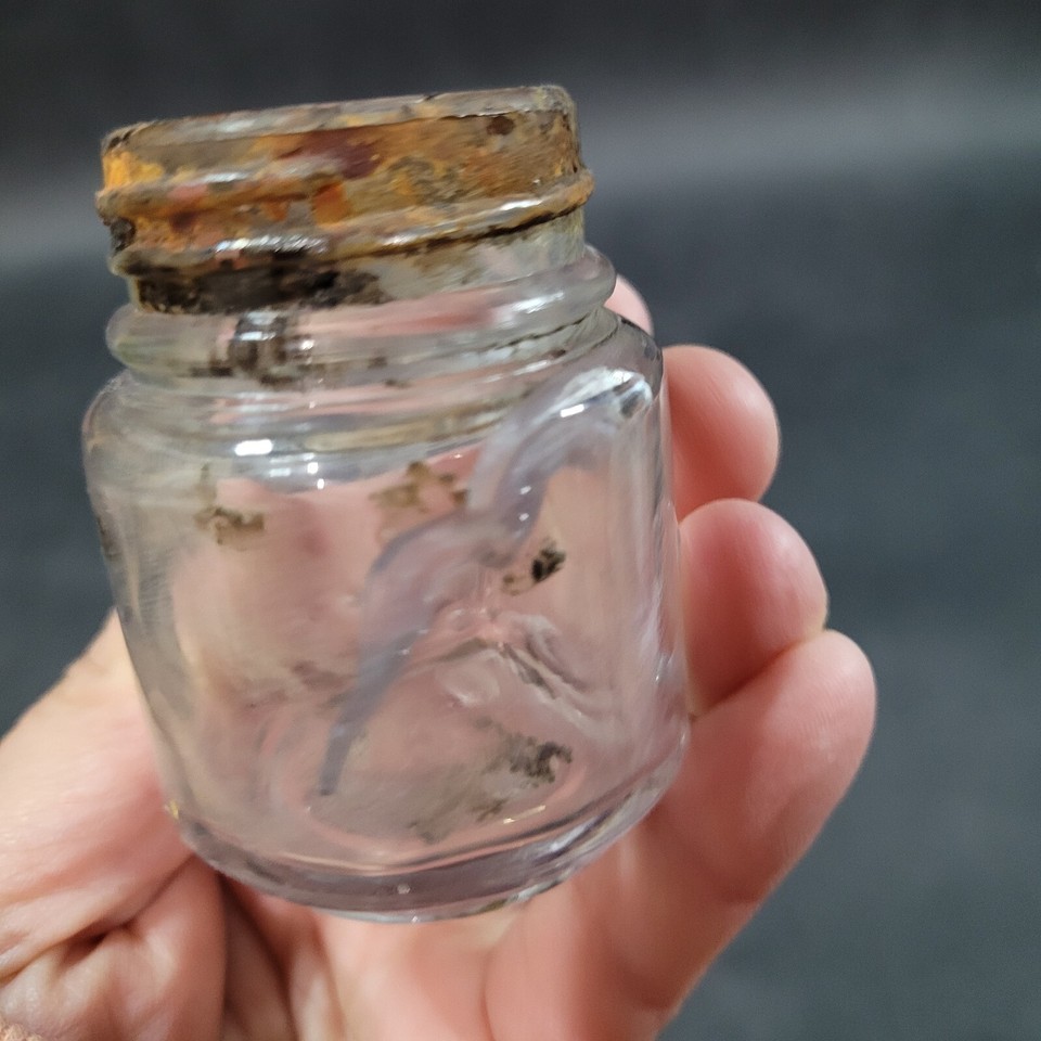 Vintage Petroleum Glass Embossed Vaseline Jar Trade Mark Chesebrough ...