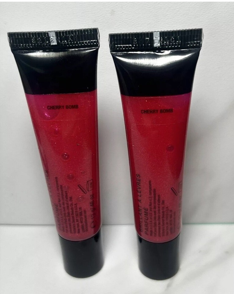 2X Victoria's Secret Total Shine Addict Flavored Lip Gloss- Cherry Bomb ...