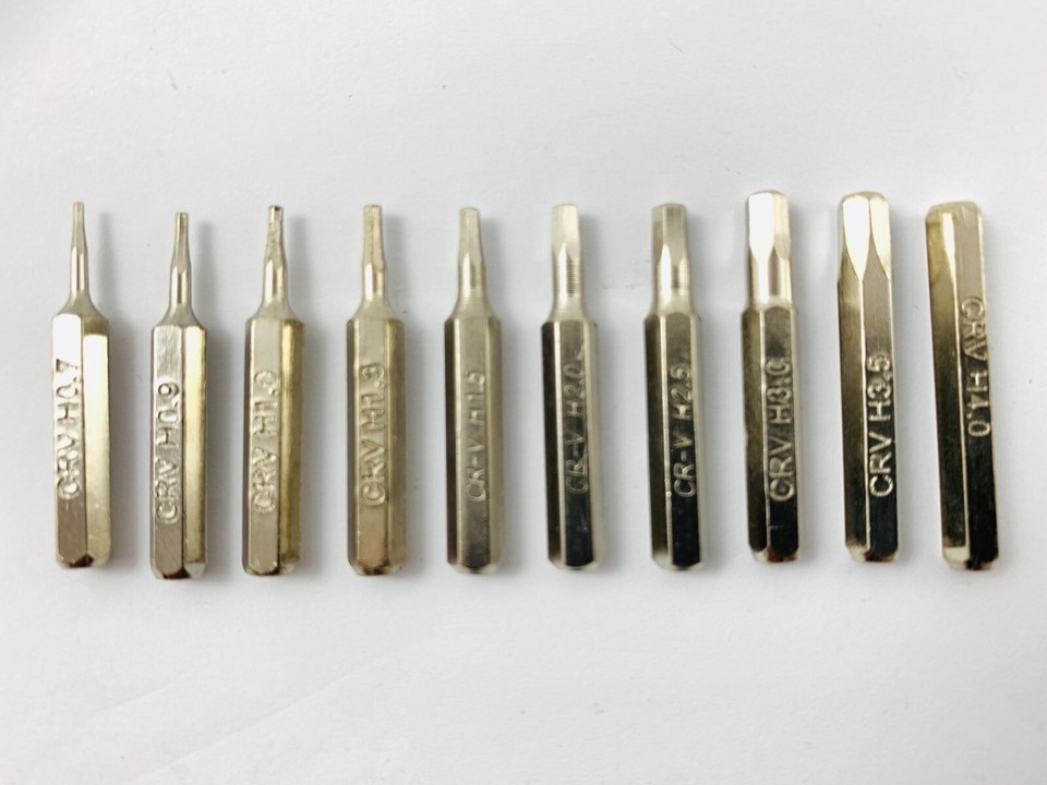 4mm Hex Bit Set H0.7,H0.9,H1.0 H1.3,H1.5,H2.0,H2.5,H3.0,H3.5,H4.0 RC ...