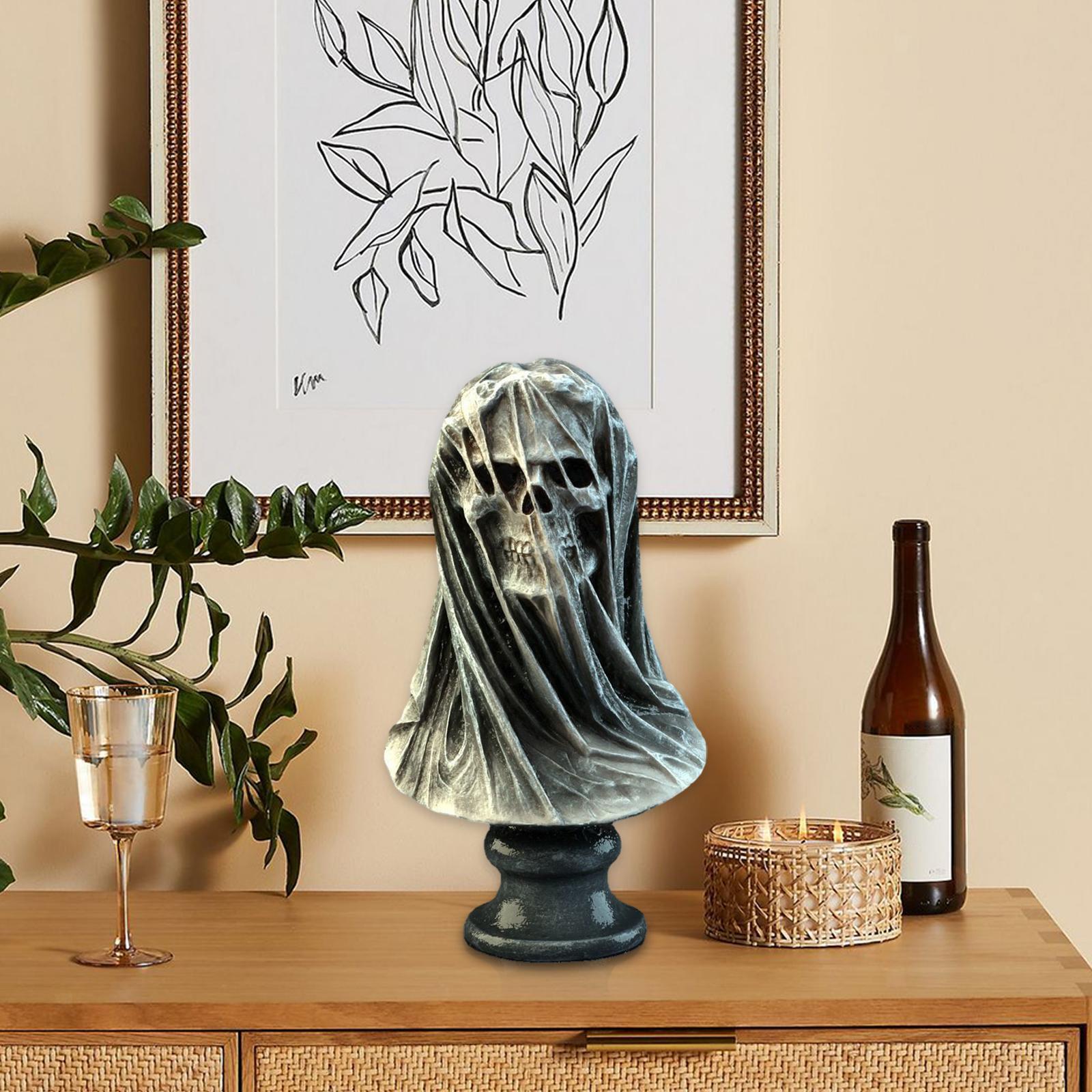 God of Death Statue Veiled Sculpture for Living Room Haunted House ...