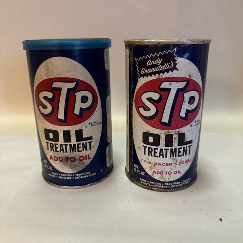 VINTAGE STP OIL TREATMENT PULL TOP METAL CAN "THE RACERS EDGE" 15 OZ ...