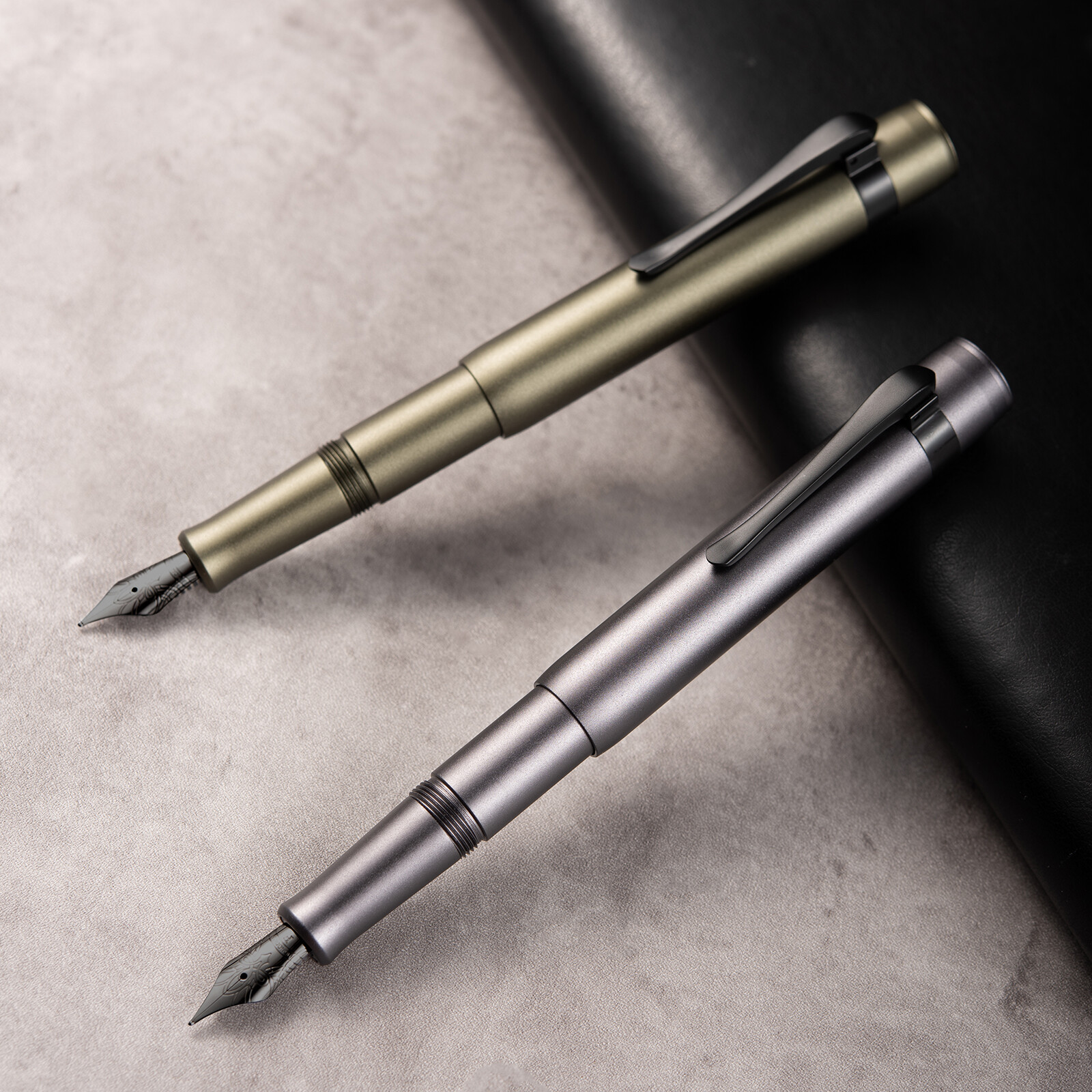 Hongdian M2 Mini Short Fountain Pen EF/F Nib &Converter, Aluminum Alloy ...