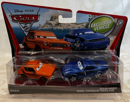 Disney Pixar Cars 2 GREM & DAMAGED ROD TORQUE REDLINE 2 Pack ~RARE~ | eBay