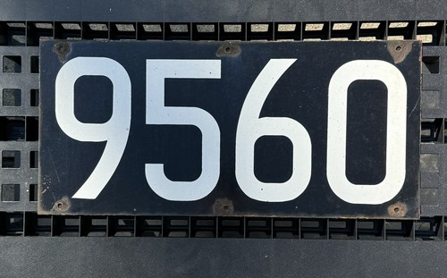 Vintage NYC MTA Transit Authority Subway Train Number Sign 9560 Redbird ...