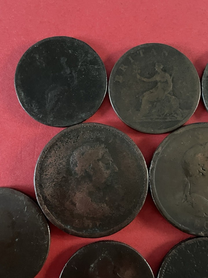 George III Copper Coin Bundle Joblot Halfpennies And Pennies 1799 1806 ...