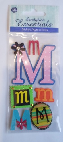 Sandylion Essentials Dimensional Scrapbooking Stickers, Letter M many ...