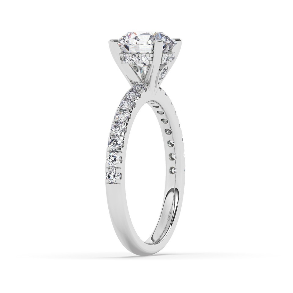 IGI,D/VS1,2 CT Solitaire Lab-Grown Round Diamond Engagement Ring,950 ...