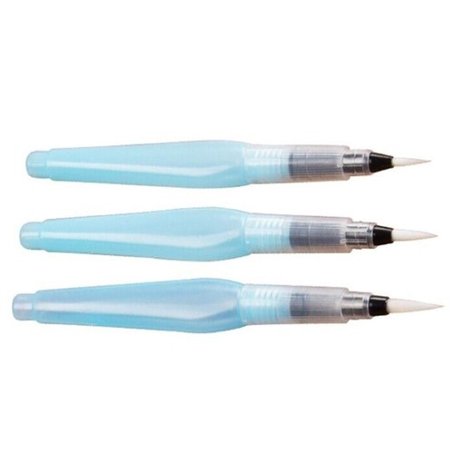 3Pcs Plastic Pointed Reservoir Brushes Stationery Watercolor Pen ...