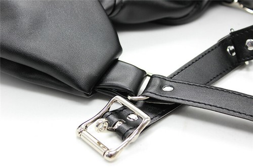 PU Leather Arm Restraint Binder Straitjacket SM Submissive Bondage Neck ...