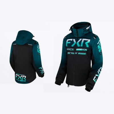 FXR Racing Womens RRX F.A.S.T. Insulated Snowmobile Jackets-Black/Ocean ...