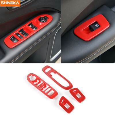 Door Window Lift Switch Cover Panel Trim ABS for Jeep Compass 2017-2020 ...