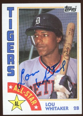 1984 Topps LOU WHITAKER Signed Card autograph AUTO TIGERS HOF ALL STAR ...