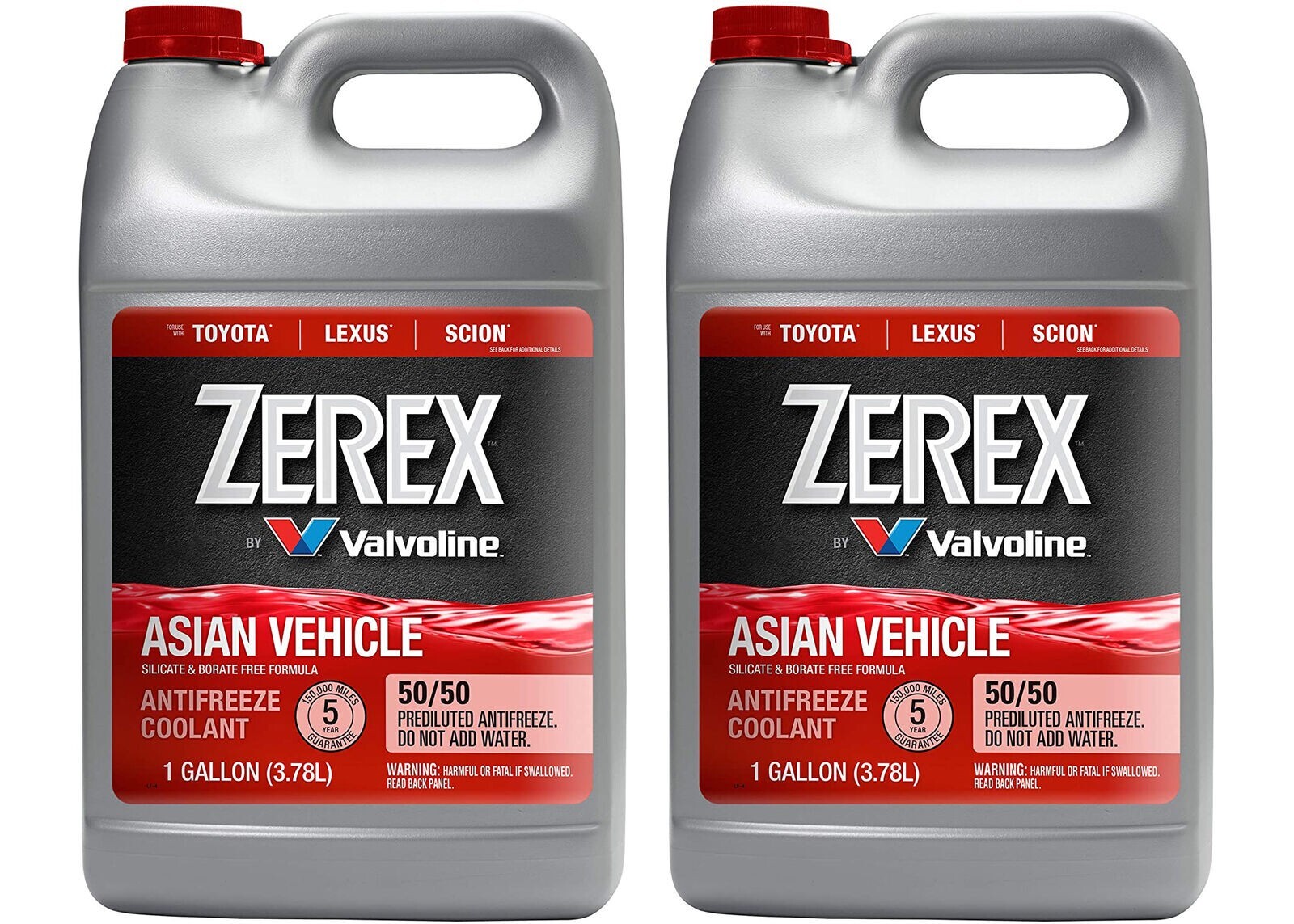 Zerex Asian Vehicle Red Silicate & Borate Free 50/50 Prediluted Coolant ...